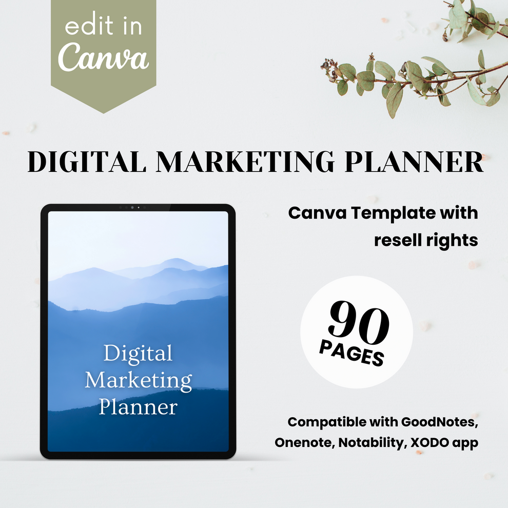 Digital Marketing Planner Template – purposeplr