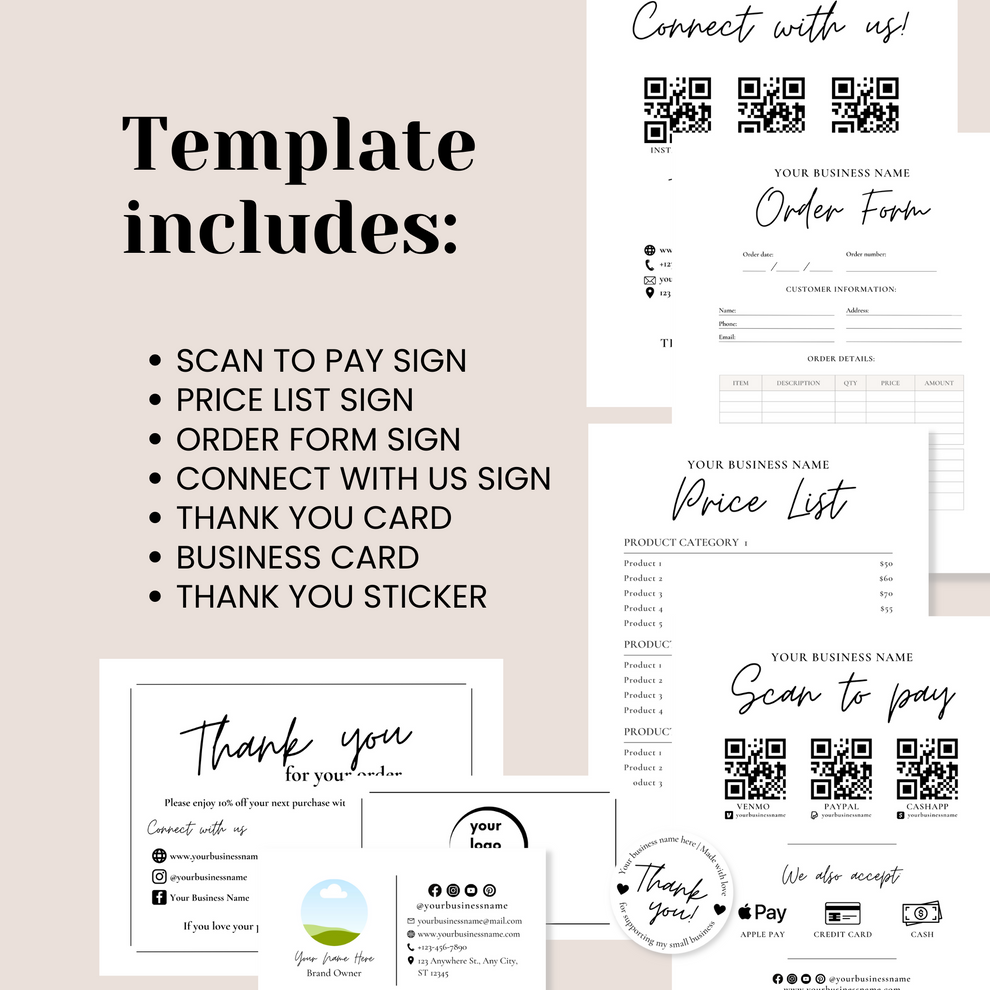 Craft Show Bundle / Small Business Template – purposeplr