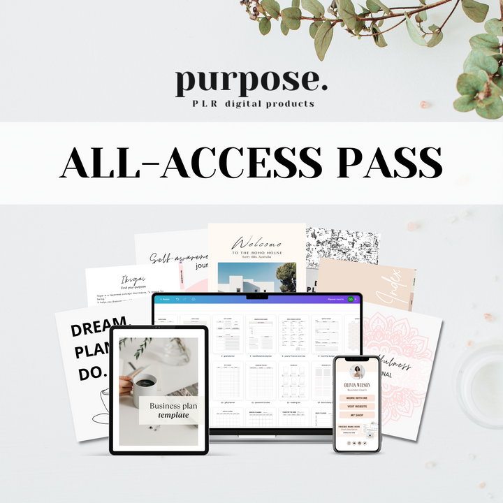 Professionally designed digital products with resell rights – purposeplr