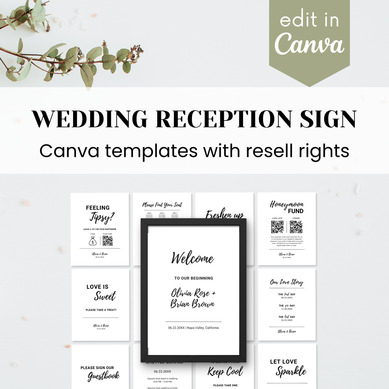 Wedding Reception Sign Templates – purposeplr